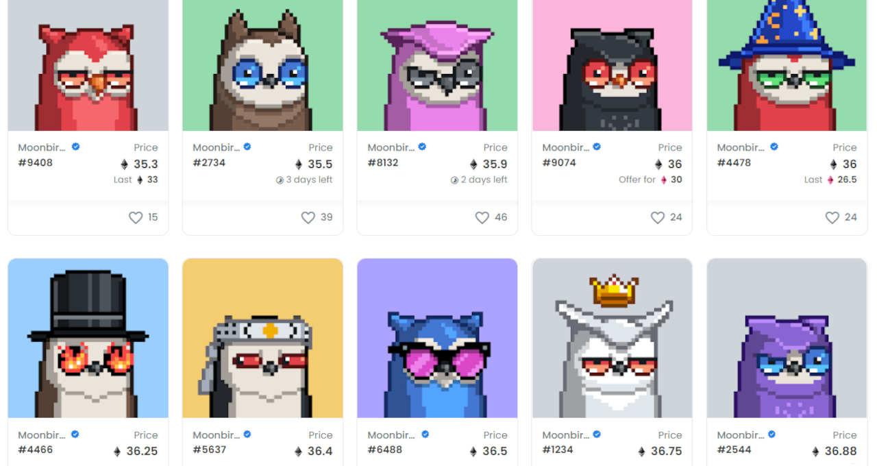 NFT da coleção Moonbirds é vendido por US$ 1 milhão na semana do ...